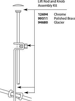 Moen Chateau Lift Rod Kit 12694 — Plusco